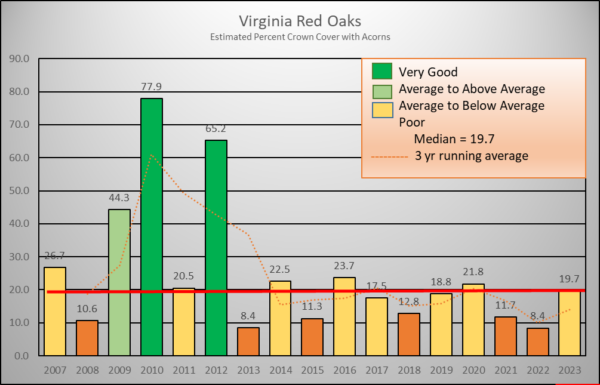 2023 Acorn Production Report: Wildlife Will Be on the Move in the Fall ...
